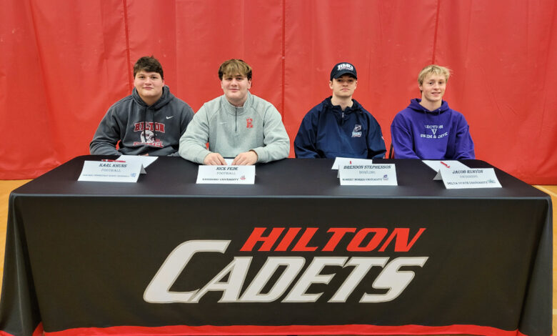 Four Hilton Cadets sign letters of intent to play collegiate sports ...